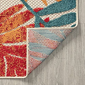 Large Jute Water Resistant Indoor Outdoor Rug 8x10 - Modern Outdoor Rugs for Patio, Entryway, Deck, Porch, Camping, RV - Outside Area Rug