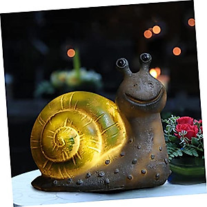 Uonlytech 3pcs Outdoor Ornament Lights Outdoor Garden Lights Animal Light Lawn Lamp Decorative Lights Solar Garden Lamp Solar Animal Lights Decorative Lights Snails Water Proof