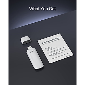 BrosTrend WiFi 6 AX1800 USB WiFi Adapter Dual Band WiFi Dongle Supports Windows 11/10 ONLY and 1200Mbps USB WiFi Network Adapter for Laptop, Desktop PC of Windows 11/10/8/7