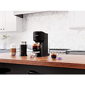 Nespresso Vertuo Next Deluxe Coffee and Espresso Machine by Breville with Milk Frother, Matte Black Chrome