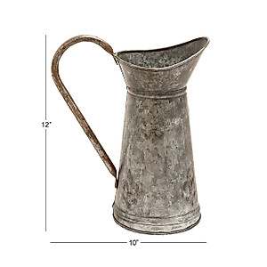 Deco 79 Metal Watering Can Indoor Outdoor Planter Small Planter Pot, Planter 10" x 6" x 12", Brown