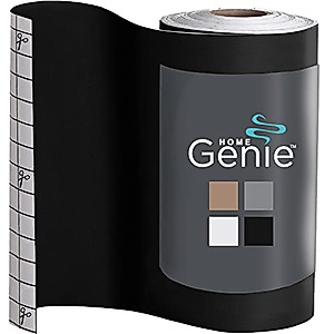 Home Genie Peel and Stick Adhesive Drawer and Shelf Liner 19.7 IN x 10 FT, Easy Apply Waterproof Removable Vinyl, Cabinet Drawers, Book Cover Protection, Crafts, Décor Paper Contact Liners, True Black