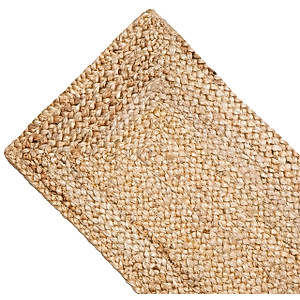 COTTON CRAFT Jute Braided Table Runner - Rustic Farmhouse Table Runner - Jute Kitchen Table Runner - Harvest Fall Thanksgiving Holiday Christmas Party Dining Tabletop Runner - 13x36 inches - Natural