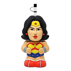 Party Animal DC Comics Superhero Big Sip Water Bottle, 16 oz., Wonder Woman