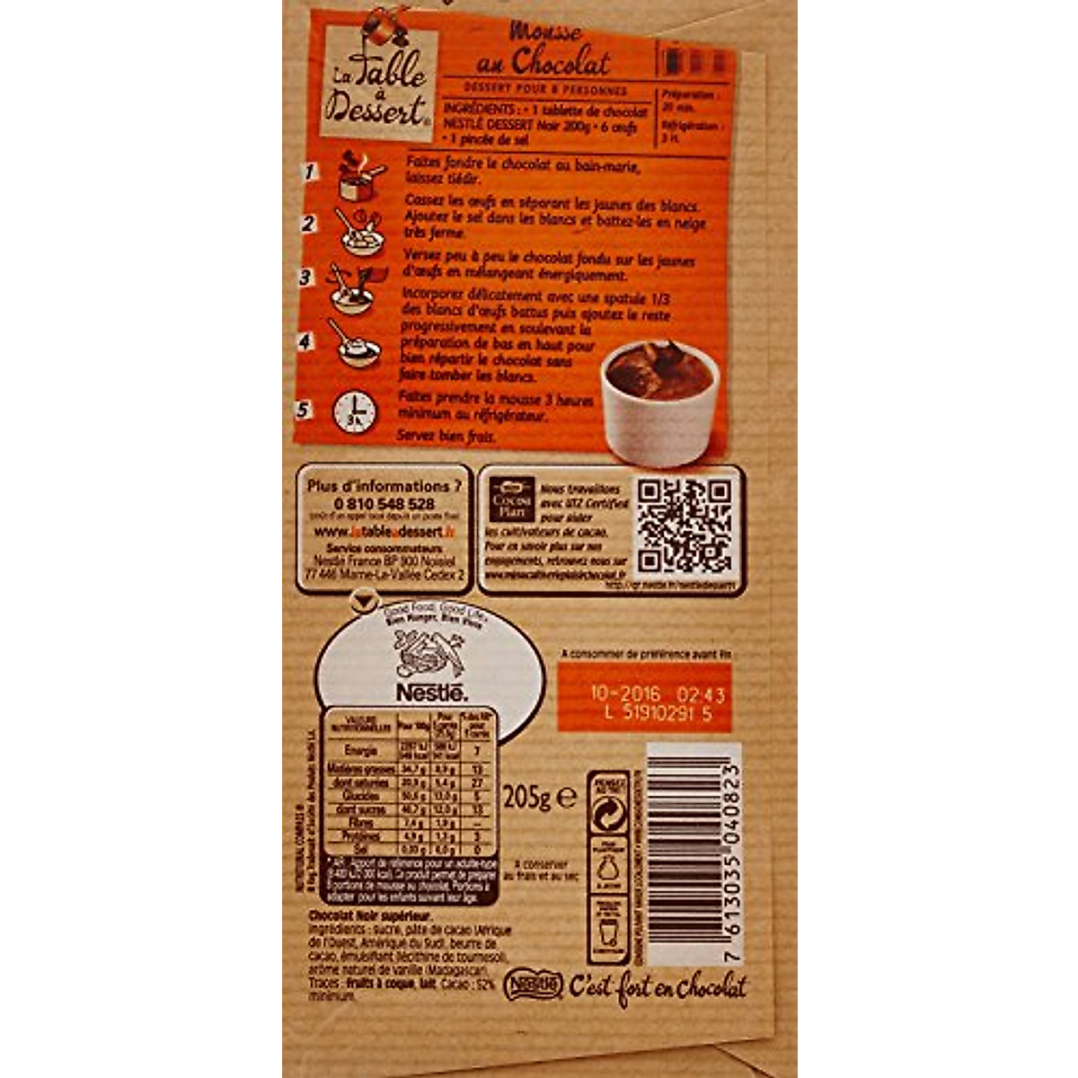 Nestlé Dessert Baking Chocolate 52% (7.2oz)