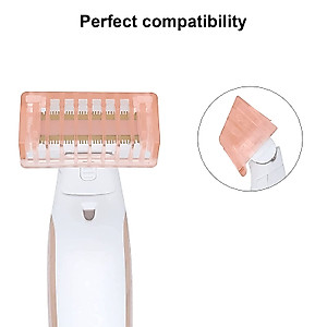 LinMei Razor Replacement Head Compatible for Finishing Touch Flawless Body Rechargeable Ladies Shaver and Trimmer with 3 Shaver Guide Combs, 2 Cleaning Brush, Bag