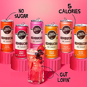 Remedy Kombucha Tea Organic Drink - Sugar Free, Keto, Vegan & Gluten Free - Sparkling Live Cultured, Long-Age Brewed Beverage - 6 Flavor Variety Pack - 8.5 Fl Oz Can, 24-Pack