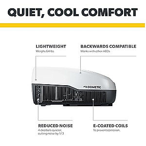 Dometic FreshJet 3 Series, 15K BTU RV Rooftop Air Conditioner unit, White