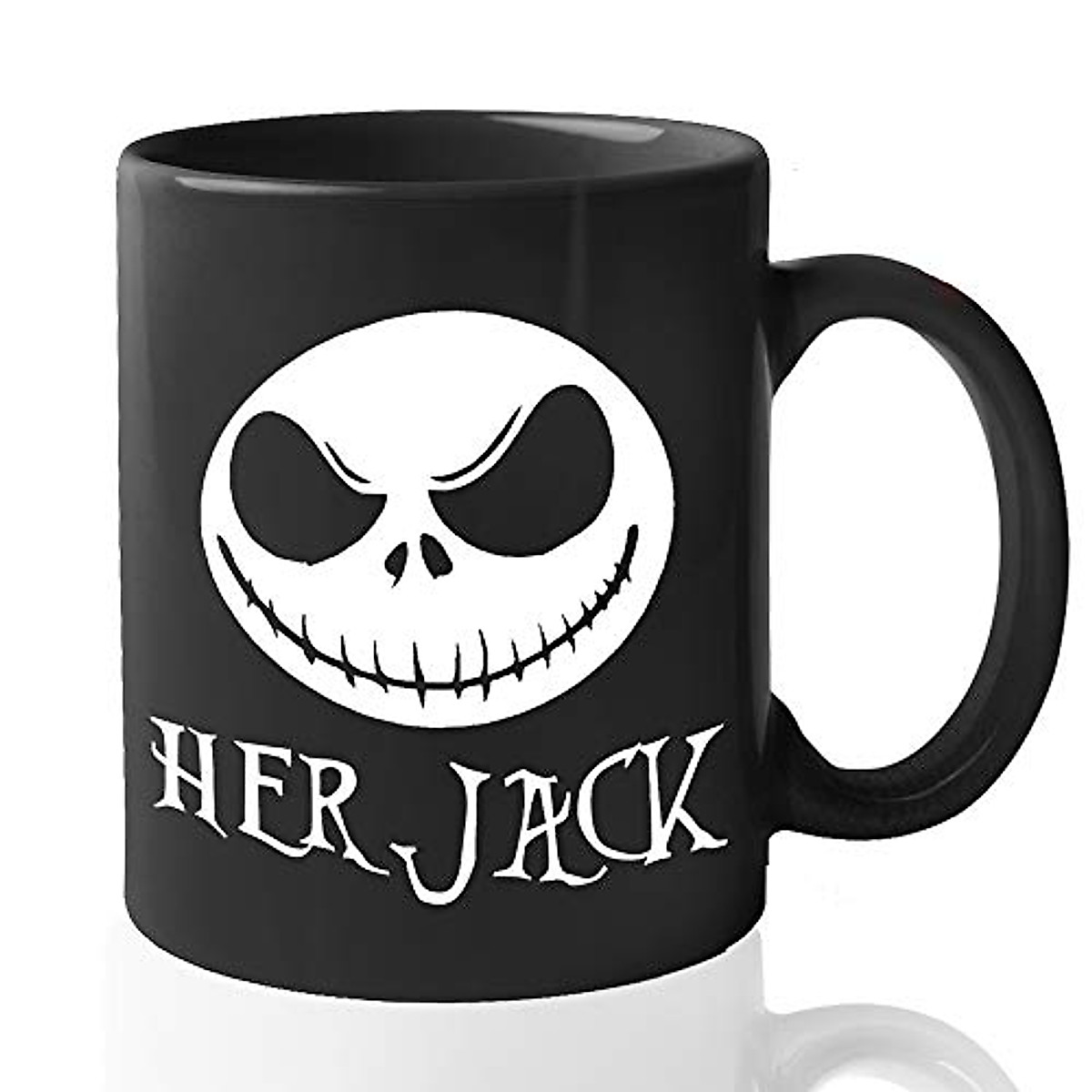 Bubble Hugs Halloween Coffee Mug - Her Jack - Witch Pumpkin Creepy Skull Scary Monster Nightmare Before Christmas Zombie Trick Or Treat Sally Skellington