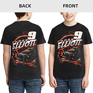 ASFRSH Chase Elliott 9 Shirt for Teen Girl & Boy Printing Short Sleeve Tee Athletic Classic Shirt Crewneck T-Shirt