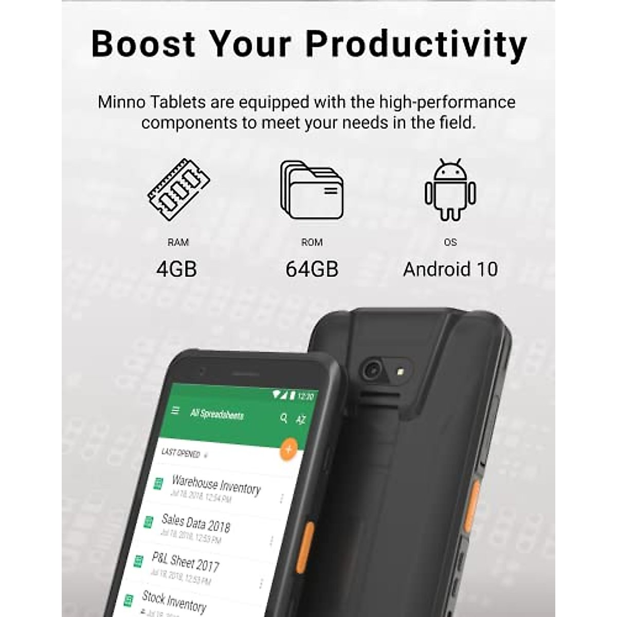 Minno Apex 6" Rugged Android Handheld Tablet with Scanner (6")