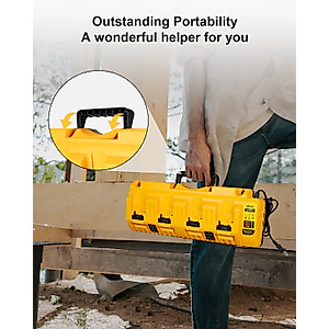 Lenoya DCB104 Replacement for Dewalt 12v 20v Max Multi Battery Charger Station DCB104