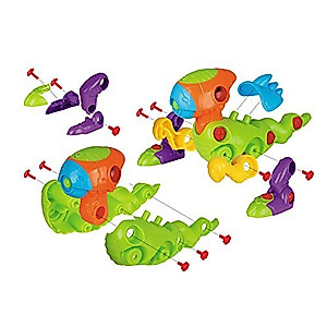FMT Take-A-Part Take Apart Dino Dinosaur Toy for Boys and Girls Toddlers and Kids with Lights and Sounds Include 2 Screwdrivers for Assembly Building Blocks Tools Play Set