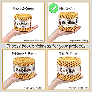 Cotton t-Shirt Yarn, 110 Yards / 100 Meters, Canyon Color, 5-7 mm Thickness, Ribbon Yarn, Perfect Skein of Jersey Yarn, Home Decor Yarn