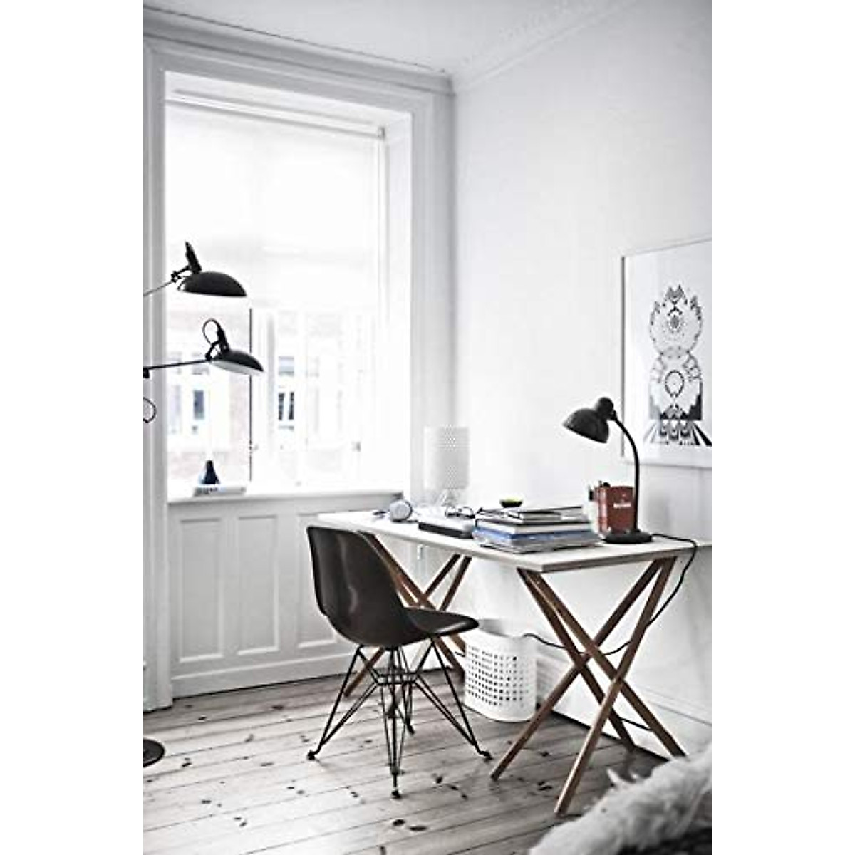 2xHome CH-RayBWR Dining Chair, Black,1 piece
