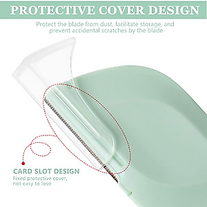 Patelai 21 Pcs Eyebrow Razors for Women Dermaplaning Tool Razor Eyebrow Blades Facial Razors for Men Trimmer Microblade Leaf Shaped Facial Shaper Shaver for Face Upper Lip Hair travel