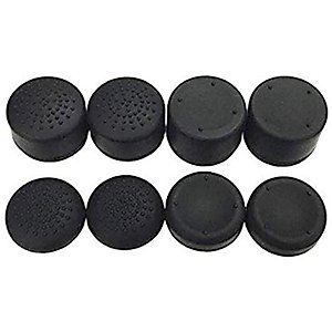 Analog Controller Raised Thumb Stick Grips Thumbsticks Joystick Cap Cover for PS4, PS3, Switch Pro, Xbox one, Xbox 360, Wii U, PS2 Controller (Pack of 8 pcs Black)