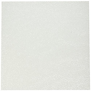 American Crafts Duotone Glitter Cardstock 12"x12"-White 15 per Pack