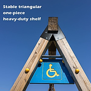 MIXXIDEA 2 Swing Set Brackets for Swing Set A-Frame Heavy Duty with All Mounting Hardware, Black (2 Brackets-Black)