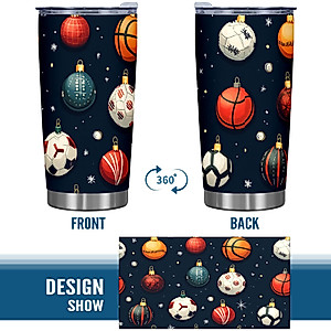 QWEUIOP 20oz Insulated Travel Coffee Mug Sport Christmas Stainless Steel Tumbler with Lid Double Wall Vacuum Coffee Cup For Hot and Cold Drinks14356