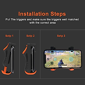 PXN P1 Mobile Game Controller for Call of Duty/PUBG/Fotnite L1R1 Trigger Joystick Android and iOS Gamepad for 4-6 Inch Phone (a Pair)