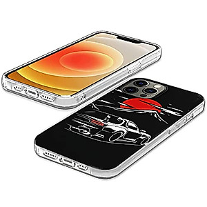 Compatible with iPhone 12/12 Pro Case Supra Japanese RX7 Cool Car Haruna Cabrio Protection & Shockproof Flexible Soft Slim TPU Silicone Phone Case Cover