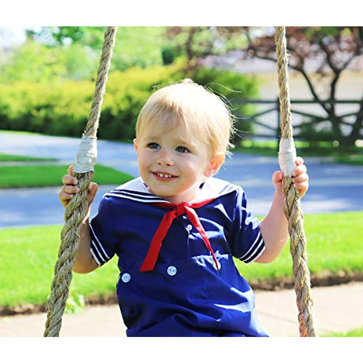 Petit Ami Baby Boys’ 2 Piece Nautical Bobby Suit with Collar, 18 Months, Navy