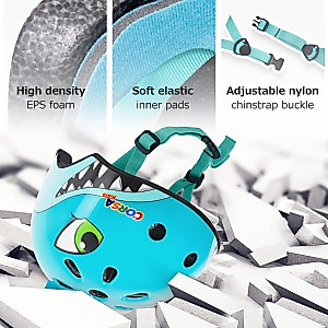 Kids Bike Helmet, Blue Shark Kids Toddler Bike Helmet 2-4 Boy Girl Adjustable Safety Child Helmet for Cycling Skating Scooter Multi-Sport