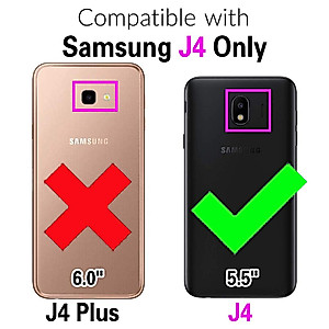 ELISORLI Compatible with Samsung Galaxy J4 2018 Case Rugged Thin Slim Full Body Grip Bumper Cell Soft Accessories Anti-Slip Fit Rubber TPU Mobile Protection Phone Cover for Glaxay J 4 Women Men Red