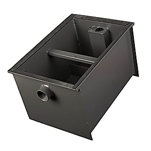 Wentworth 30 Pound Commercial Grease Trap Interceptor for Restaurant Under Sink Kitchen, 15 GPM, WP-GT-15