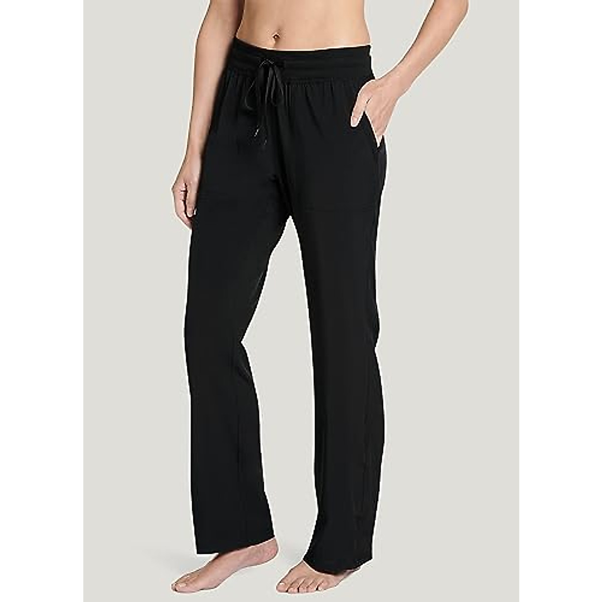 Jockey Women's Activewear Adjustable Ankle Pant, Black, M