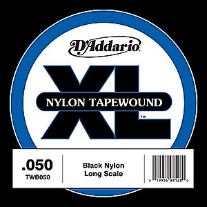 D'Addario TWB050 Nylon Tape Wound Bass Guitar Single String, 050
