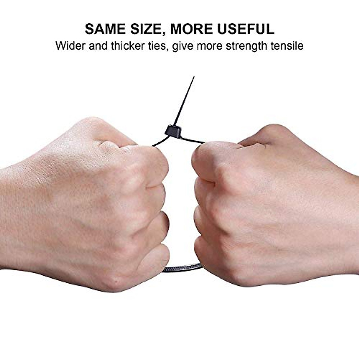 50 Pcs Black Cable Tie Base Saddle Type Mount Wire Holder, Cable Zip Ties with Self-Locking 6 Inch & 0.145 Inch,#8 x 0.6 Inch Deep Thread Pan Head Screws Black