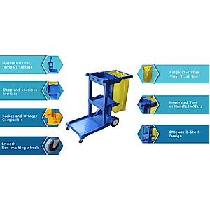 Janitor Cart - Blue