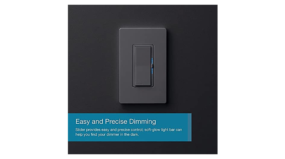 Lutron Diva Smart Dimmer Switch Kit – No Neutral Needed, Smart Hub Included