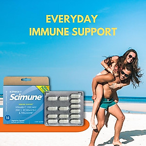 ScimeraMD® Scimune Immune Support Vitamin Supplement with Zinc, Quercetin, Vitamin C, Echinacea, and Wellmune®, 14 CT