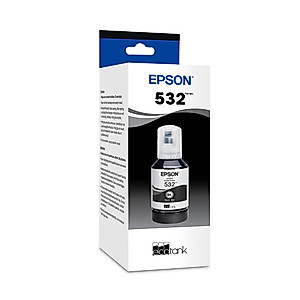 EPSON T532 EcoTank -Ink Ultra-high Capacity Bottle Black (T532120-S) for Select Epson EcoTank Printers