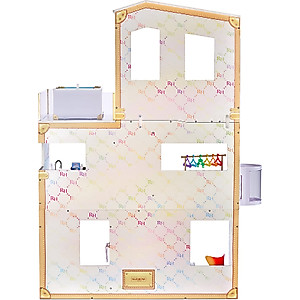 Rainbow High House – 3-Story Wood Doll House (4-Ft Tall & 3-Ft Wide), Fully Furnished Fashion Dollhouse, Working Hot Tub, Shower, Elevator, 50+ Accessories, Gift Toy for Kids Ages 6 7 8+ to 12 Years