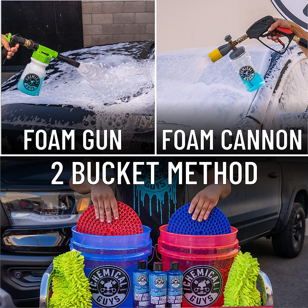 Chemical Guys CWS21616 Blueberry Snow Foam Car Wash Soap (Works with Foam Cannons, Foam Guns or Bucket Washes), Safe for Cars, Trucks, SUVs, Jeeps, Motorcycles, RVs & More, 16 fl. Oz