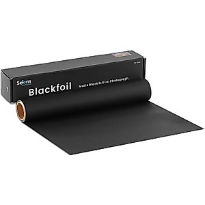 Selens Matte Cinefoil 12inch x 12.5feet Roll, Blcakfoil for Photograph Shaping Light & Masking Light Leaks