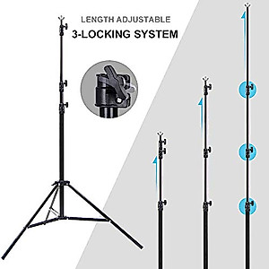 MOUNTDOG Background Stand 8.5X10ft, Backdrop Support System Kit Photo Video Studio Adjustable Heavy Duty Background Support with Sandbag & Carry Bag