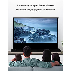 VIVIDSTORM-Projector Screen with Stand S 120 inch Portable Folding Stand Indoor Tension Floor Screen 4k HD White Cinema, 4K/3D/UHD Gaming/Home Cinema,Compatible with Normally Projector,VSDSTW120H