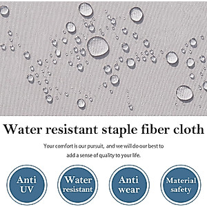 Deserqi 6-Piece Patio Cushion Cover Outdoor Patio Cushion Cover with Zipper Waterproof Replacement for 3-Piece Patio Furniture Set, Outdoor Cushion Cover Gray Coffee, Cover Only