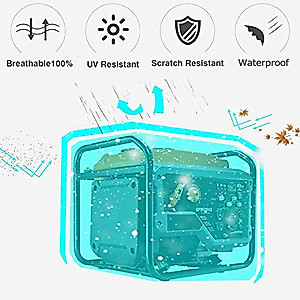 Softclub Waterproof Generator Cover for Universal 5500-15000 Watt for most Portable Generator, 38 x 28 x 30inch Black