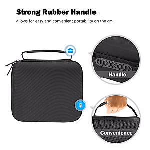 ProCase Hard Carrying Case for Howard Leight Impact Sport Electronic Earmuff and Genesis Sharp-Shooter Safety Eyewear Glasses, Shooting Eye and Ear Protection Case -Black