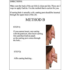 EarLite 240 (60 Ea X 4 Packs) Invisible Earring Ear Support Waterproof Patches in ZipLock Pouch - Made in USA