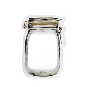 Kikkerland Extra Small Mason Jar Stand-Up Zipper Storage Bags - Set of 6