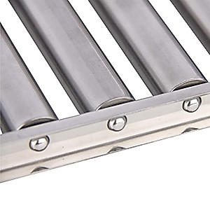 ILceNodie Hot Dog Roller for Grill, Sausage Roller Rack with Extra Long Wood Handle, Stainless Steel BBQ Griller for 5 Hot Dog Capacity Evenly Cooked