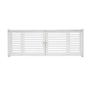 Leblett Wall Mount Router Storage Box,Rectangular White Floating Shelf,Organizer for Toys,Power Plug Storage Box,Multi-Function Storage Rack with Door