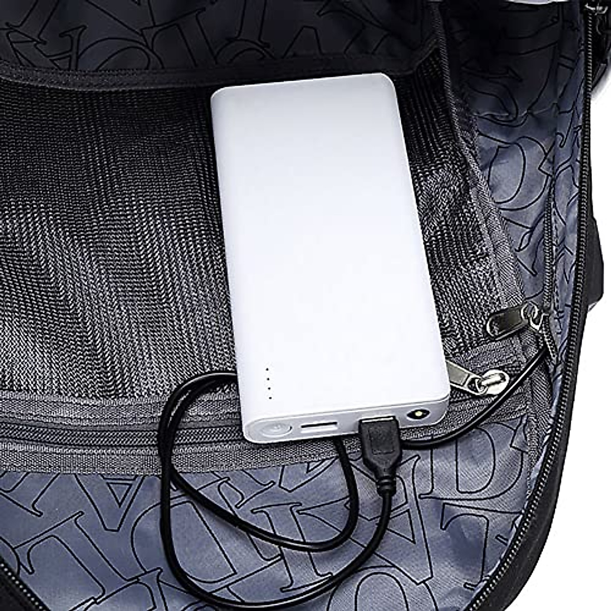 Anime One Piece Color Printing Backpack with USB Interface Fashion Casual Large Capacity Laptop Backpack (B4-5)